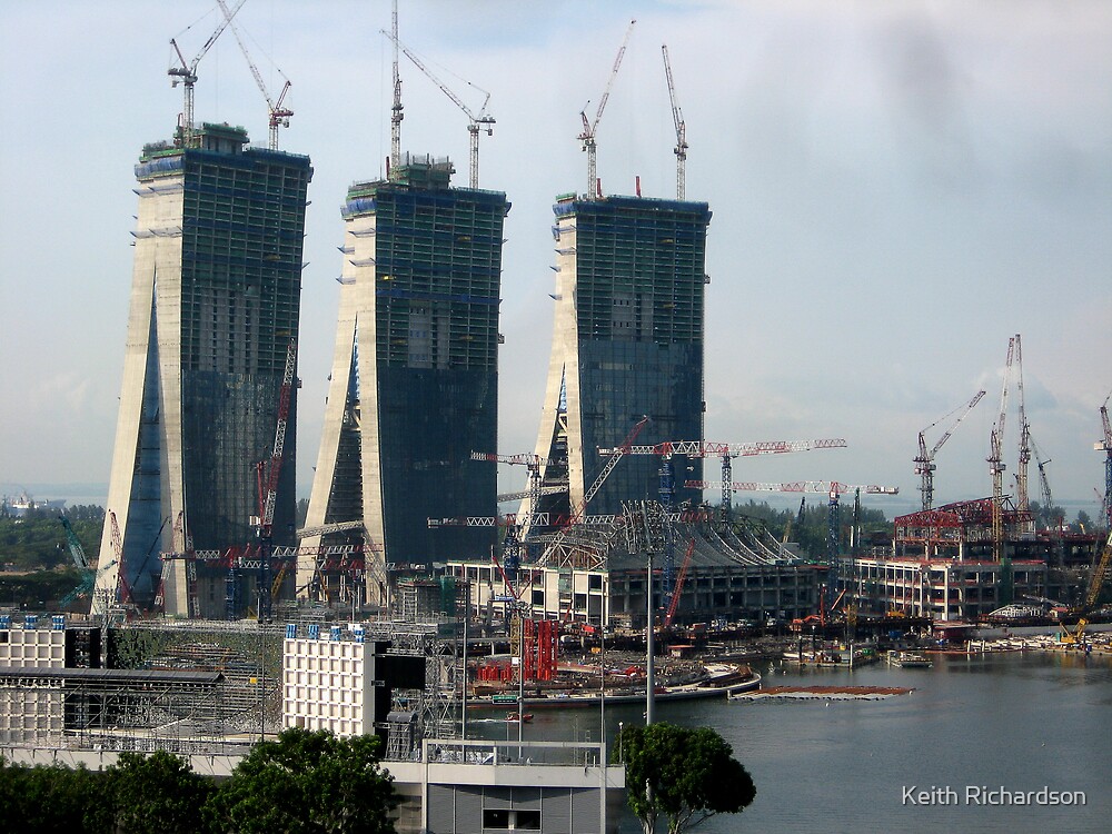 "Singapore Triple Towers" by Keith Richardson | Redbubble