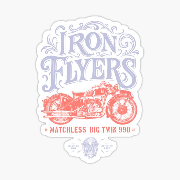 "Iron Flyers - Matchless Motorcycle Big Twin" Sticker for Sale by ...