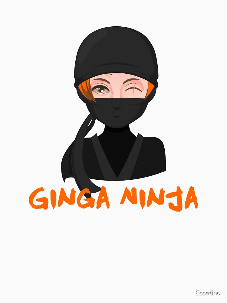 "Ginga Ninja Ginger AF Redhead Funny Novelty Gingers Rule" Essential T ...