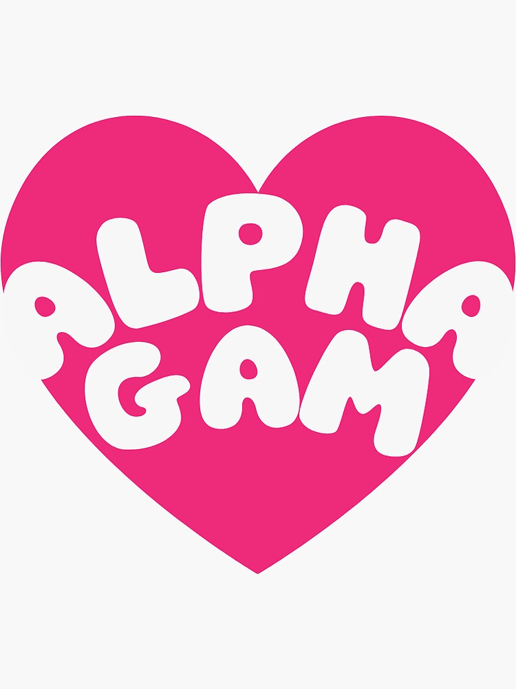 "Alpha Gam Heart" Sticker for Sale by simplysorority | Redbubble