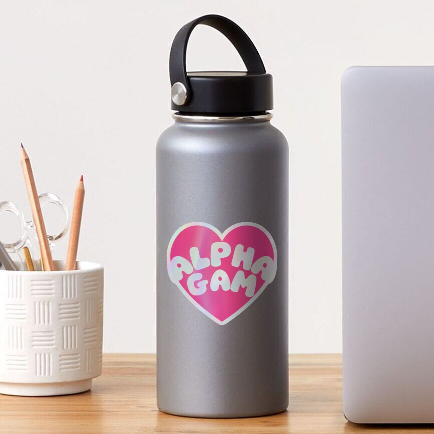 "Alpha Gam Heart" Sticker for Sale by simplysorority | Redbubble