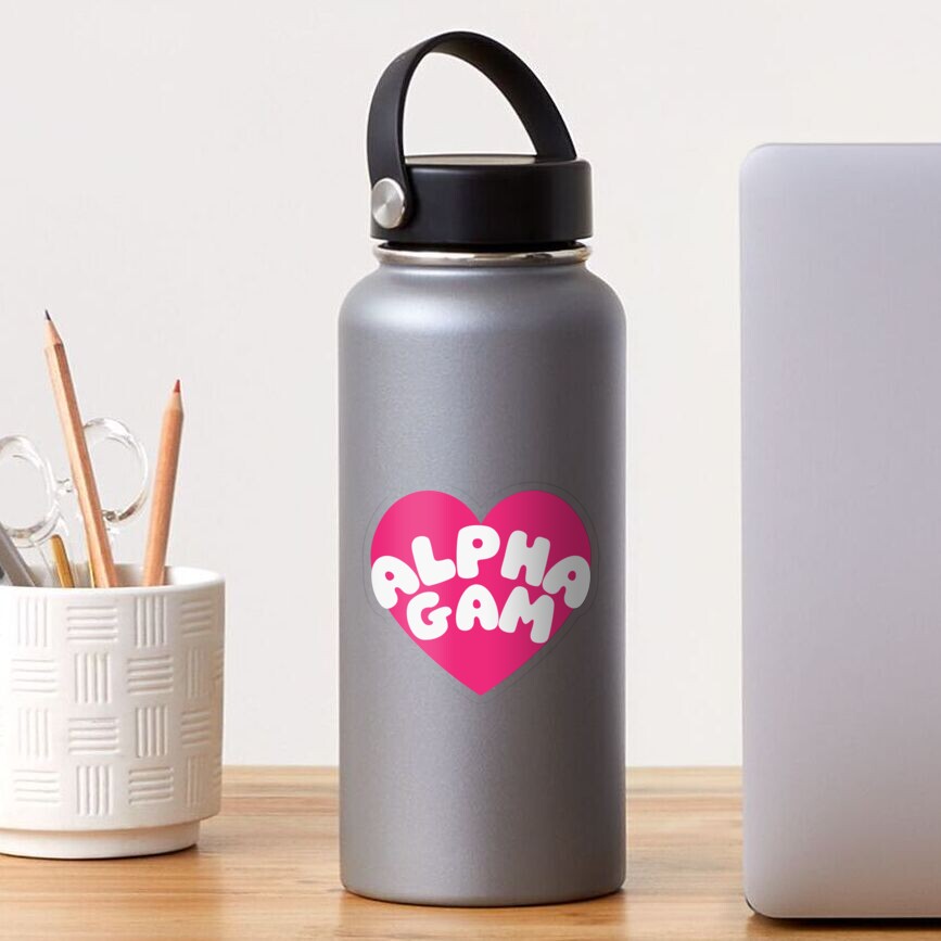 "Alpha Gam Heart" Sticker for Sale by simplysorority | Redbubble