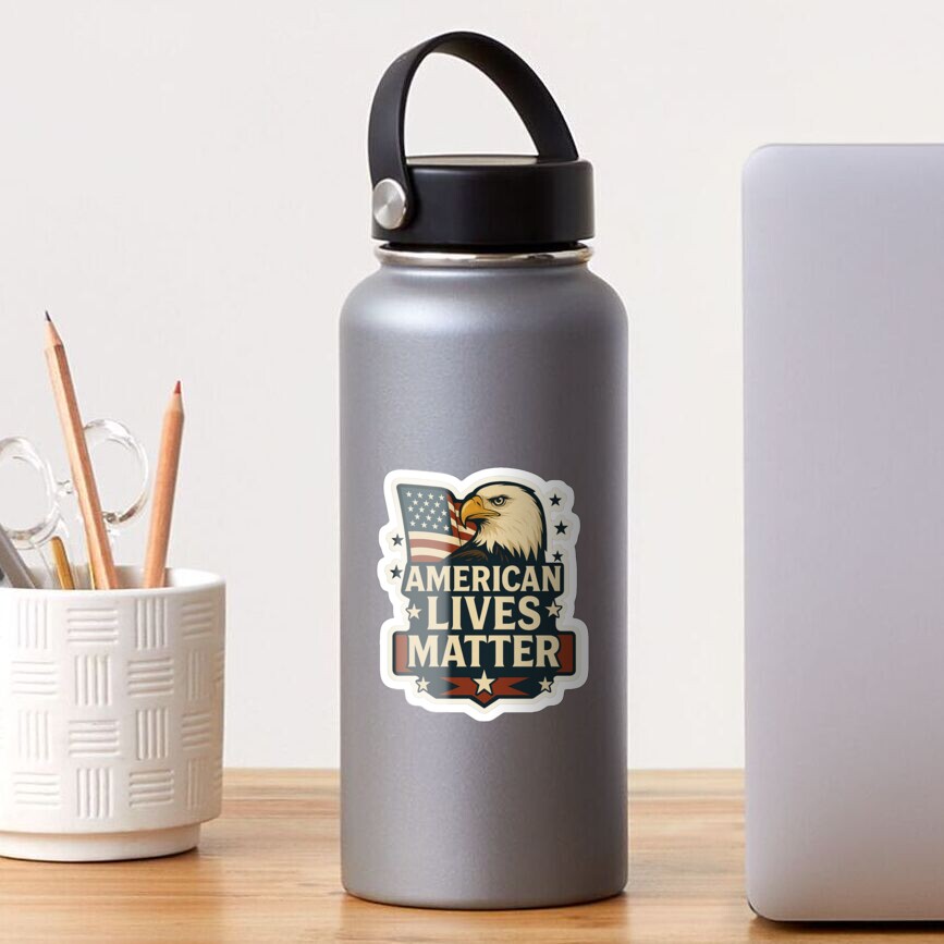 "American Lives Matter - Patriotic Bald Eagle Sticker" Sticker for Sale ...