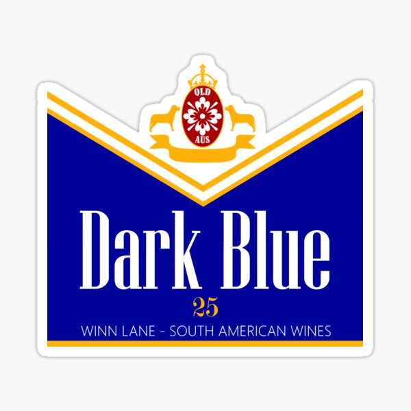 "Dark (Winnie) Blue" Sticker for Sale by DarkRedBNE | Redbubble