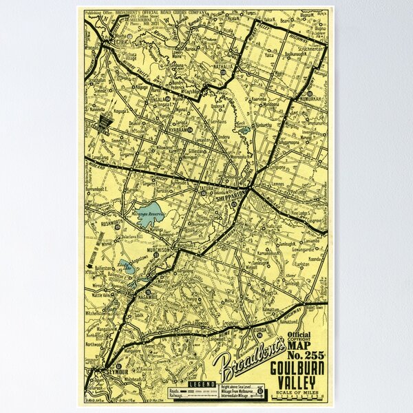"Goulburn Valley, 1950s Australia. The Map! " Poster for Sale by ...