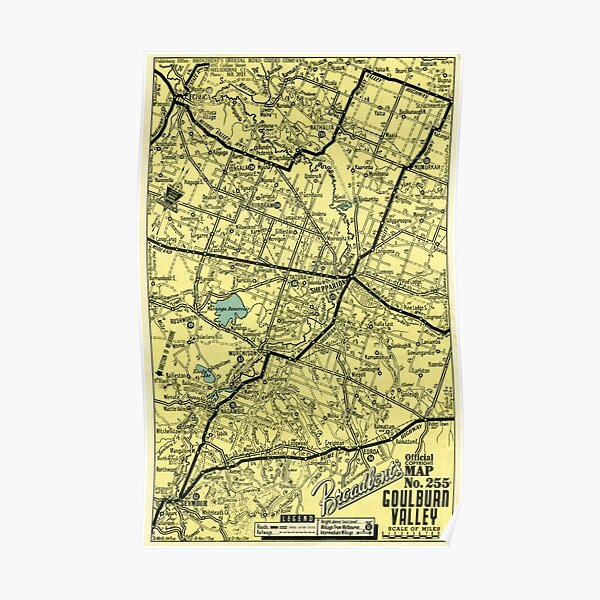 Póster «Goulburn Valley, 1950s Australia. ¡El mapa!» de taspaul | Redbubble