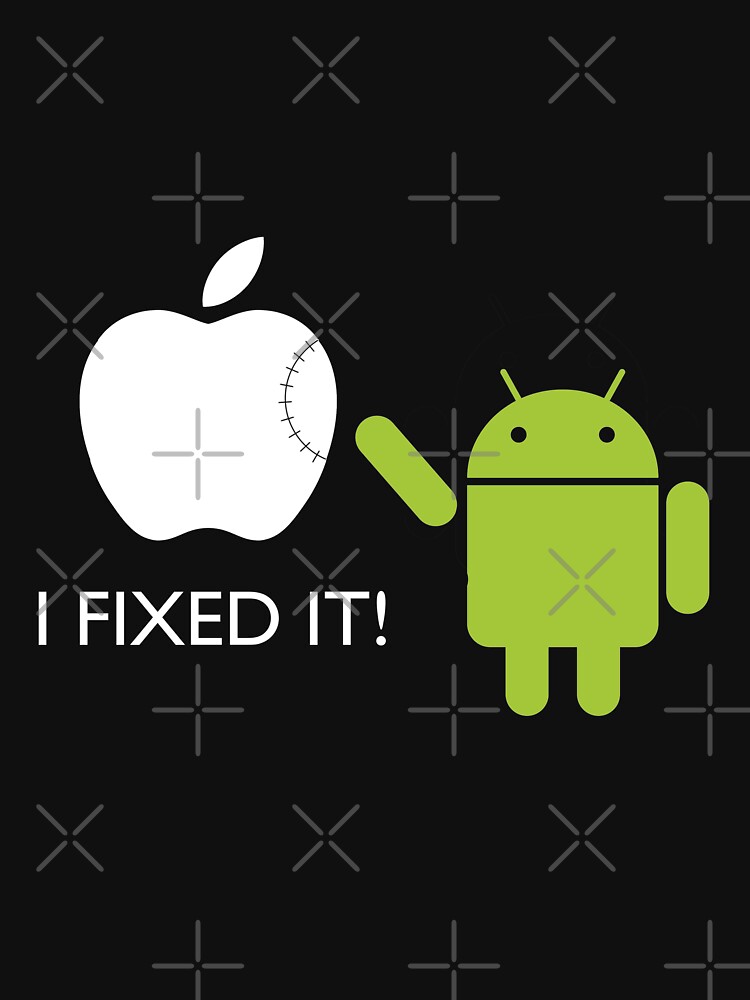 "Android Fixing Apple " Essential T-Shirt for Sale by PixelJourney ...