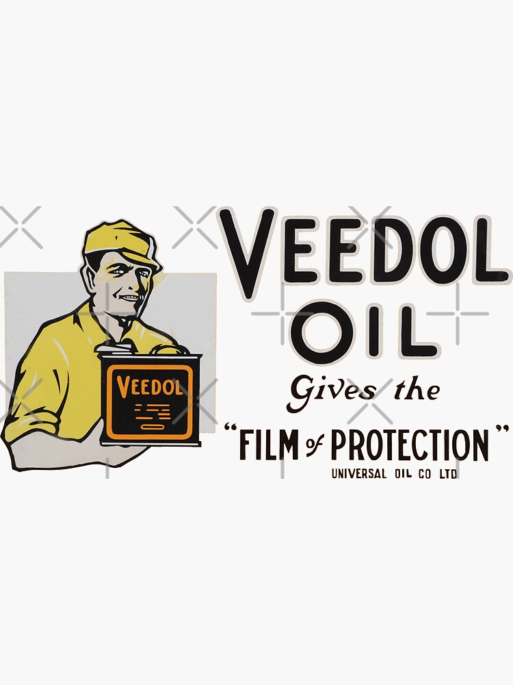 "Vintage Veedol Oil - Gives The Film Of Protection" Sticker for Sale by ...