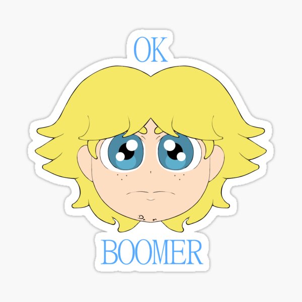 "OK Boomer" Sticker for Sale by JasontheBearBug | Redbubble