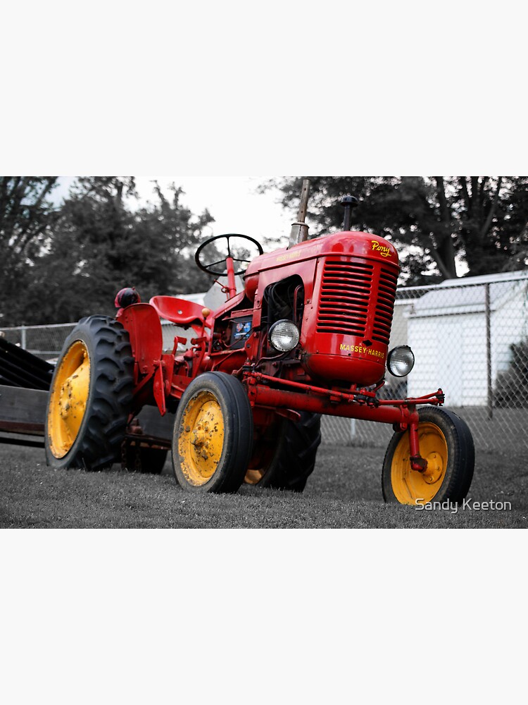 "Red Tractor" Poster for Sale by SandyK | Redbubble