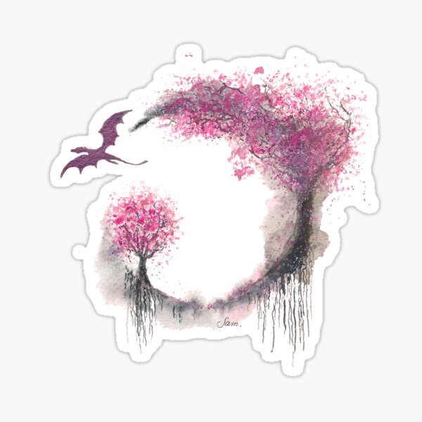 "Spring Red Dragon, Fourth Wing, Cath, Deigh, Fan Art, Pink Fantasy ...