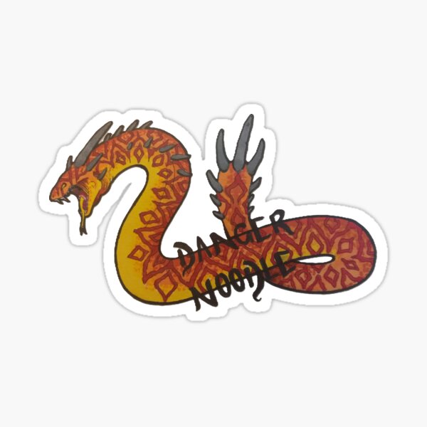 "Danger Noodle" Sticker for Sale by Zombeastin | Redbubble