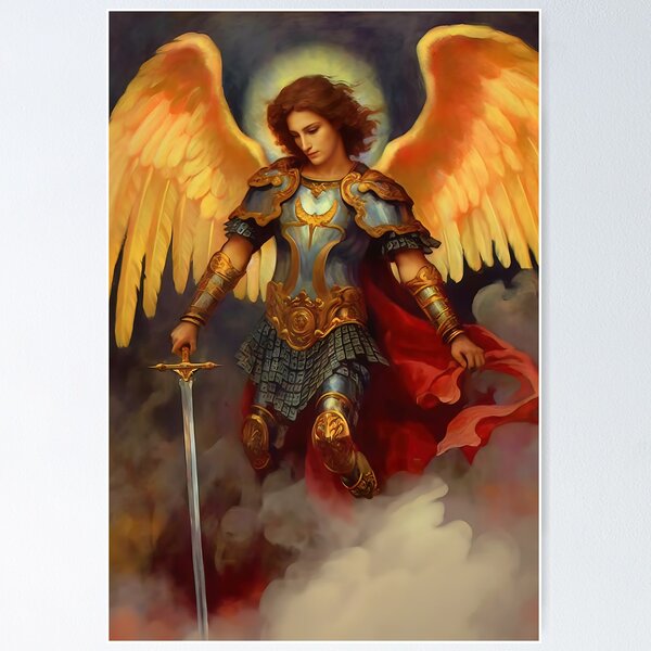 "Saint Michael the Archangel" Poster for Sale by SanctifiedSouls ...