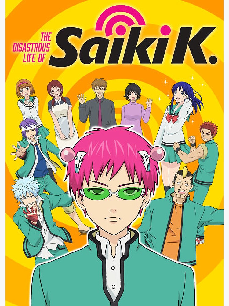 "The Disastrous Life of Saiki K. Poster Designs" Sticker for Sale by ...