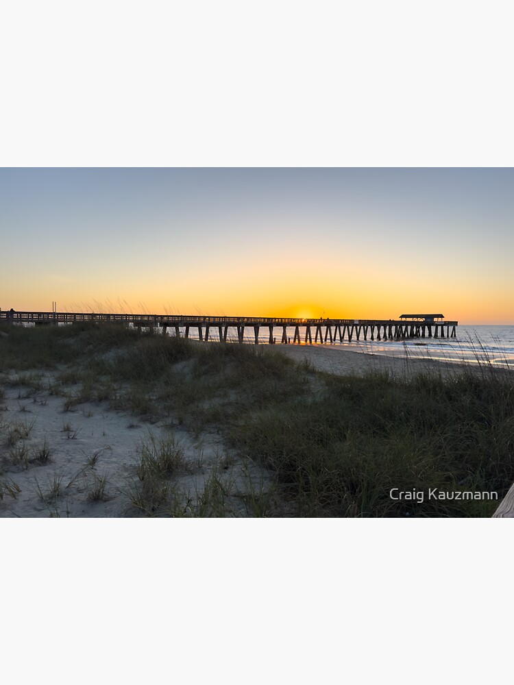 "Sunrising at the Tybee Island Pier" Sticker for Sale by Ckauzmann ...