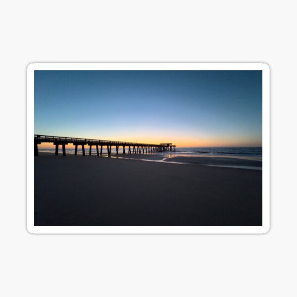 "Tybee Island Pier " Sticker for Sale by Ckauzmann | Redbubble