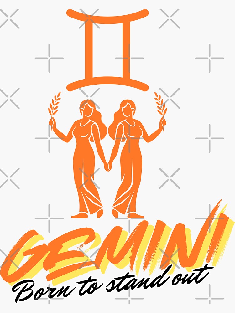 "Gemini: Born to stand out" Sticker for Sale by MDN-Designs | Redbubble