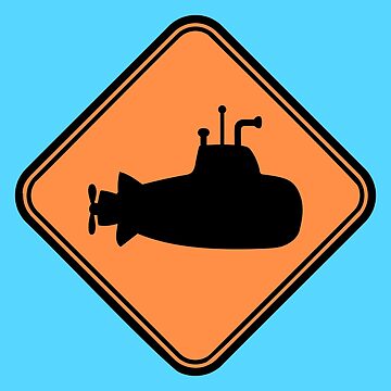 "Submarine Sign Warning Caution Danger Notice Logo" Sticker for Sale by ...