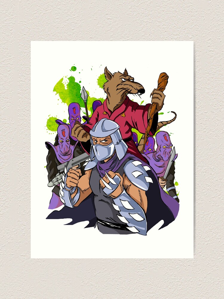 "Master Splinter, Shredder, and Foot Soldiers" Art Print by ...