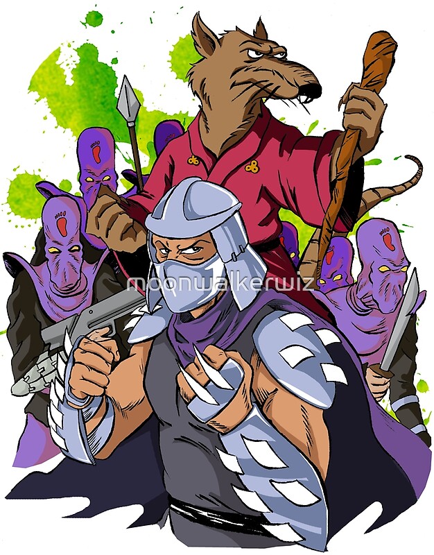 "Master Splinter, Shredder, and Foot Soldiers" by moonwalkerwiz | Redbubble