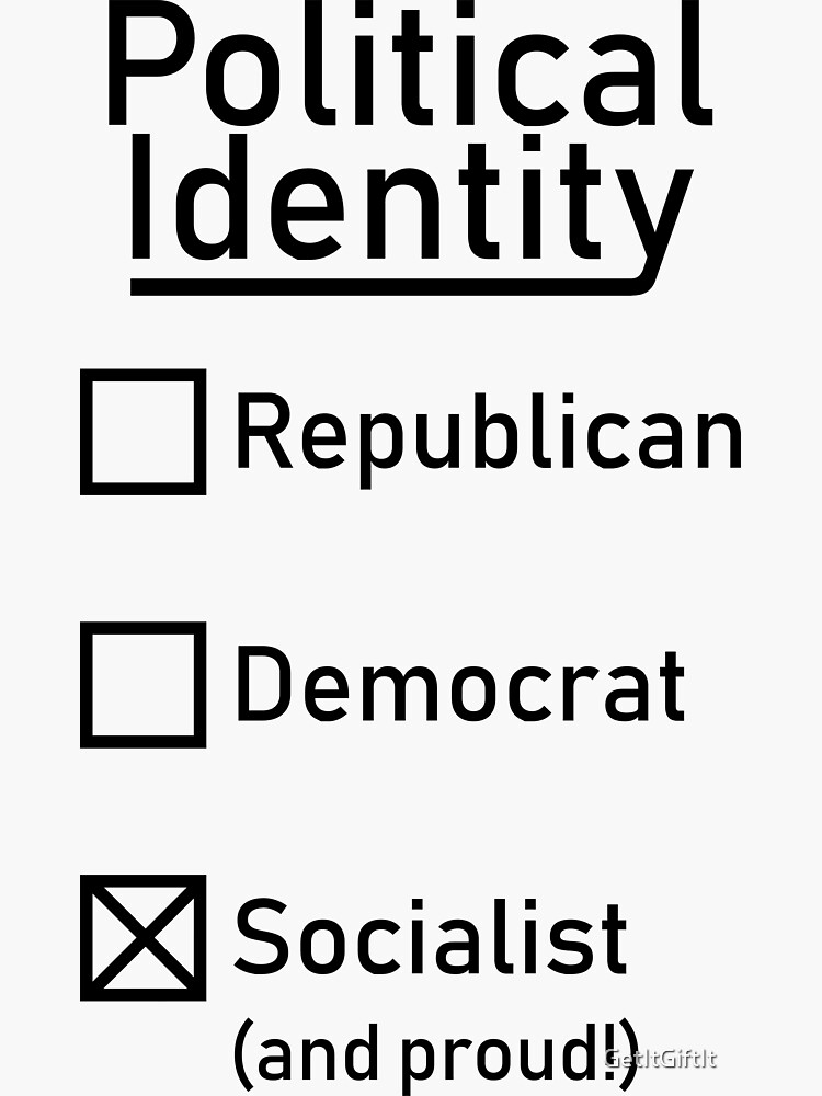 "Political Identity tick box design" Sticker for Sale by GetItGiftIt ...