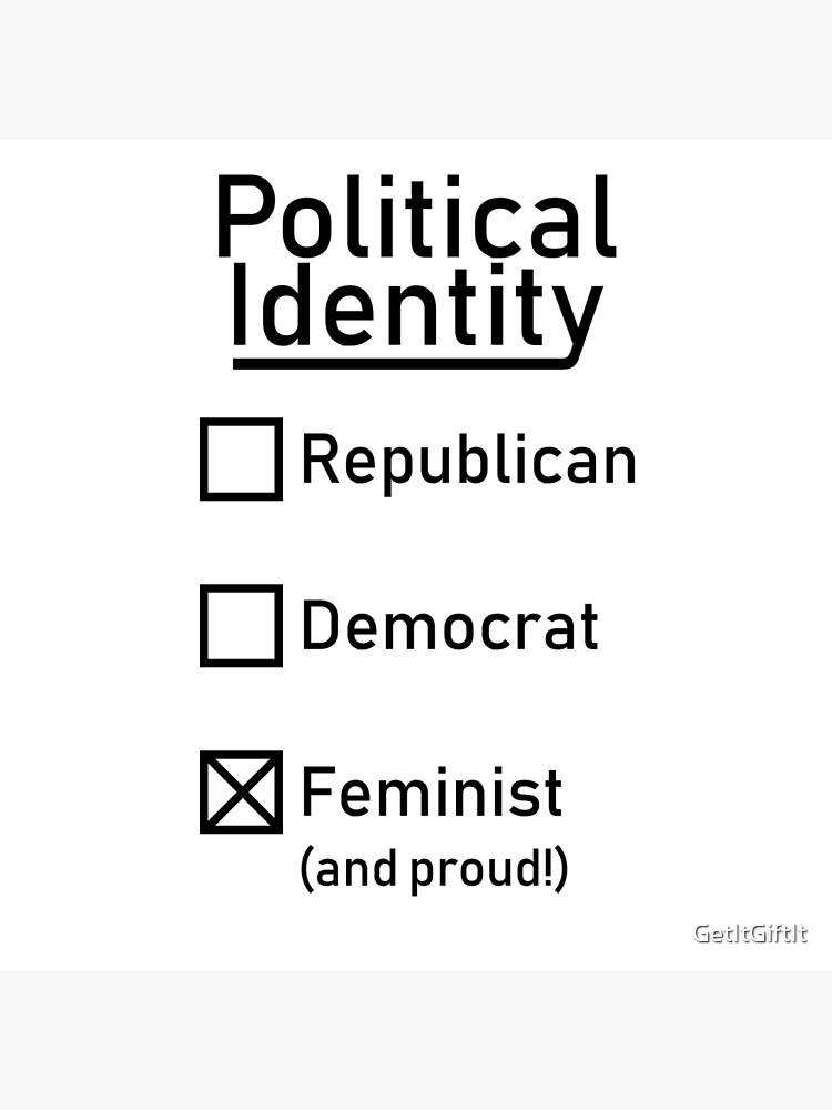 "Feminist Political Identity tick box design" Poster for Sale by ...