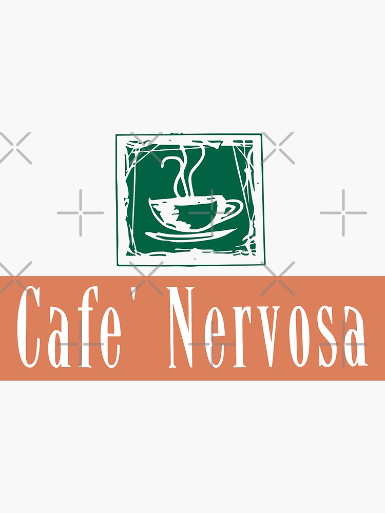 "Frasier Cafe Nervosa Coffee with Niles" Sticker for Sale by ...