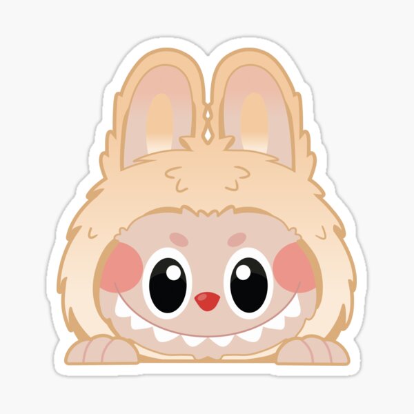 "Labubu Soymilk Peeker v2" Sticker for Sale by Diyanggostyle | Redbubble