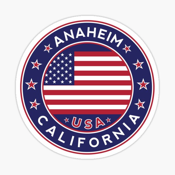 "Anaheim, California" Sticker for Sale by Alma-Studio | Redbubble