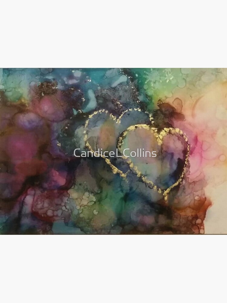 " love in space , alcohol inks on yupo" Sticker for Sale by ...