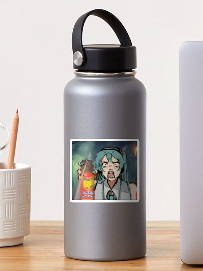 "miku with raid " Sticker for Sale by StickerKeira | Redbubble