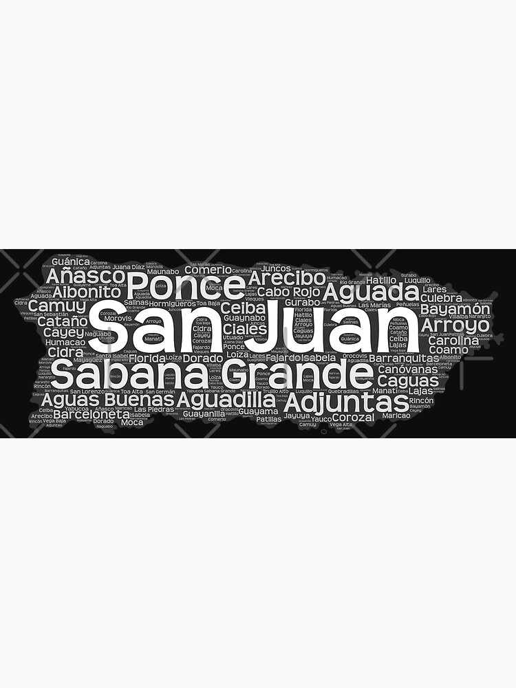 "Puerto rican cities Puertorico map boricua pride 2025" Poster for Sale ...