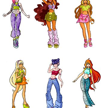""Winx Club" Sticker Set" Sticker for Sale by oxonoo | Redbubble