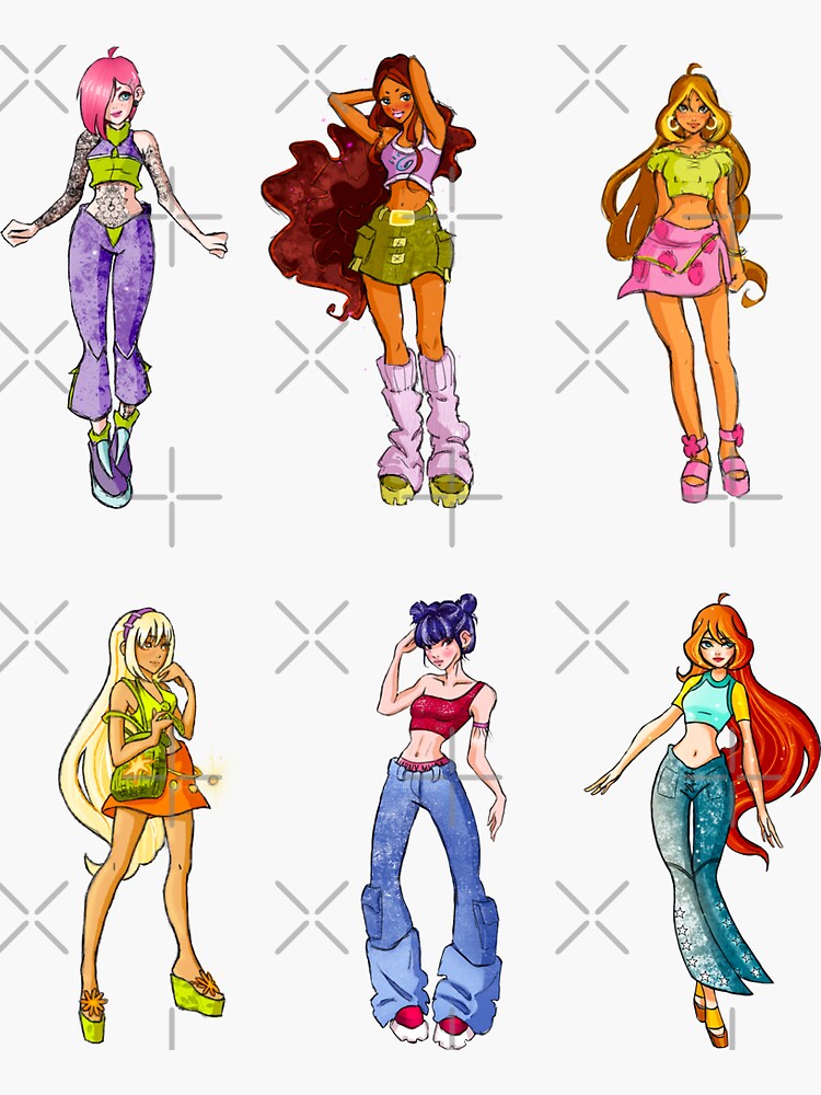 ""Winx Club" Sticker Set" Sticker for Sale by oxonoo | Redbubble