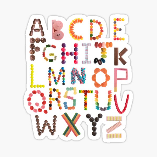 "Halloween Alphabet Candy Kindergarten Teacher Sweet ABC " Sticker for ...