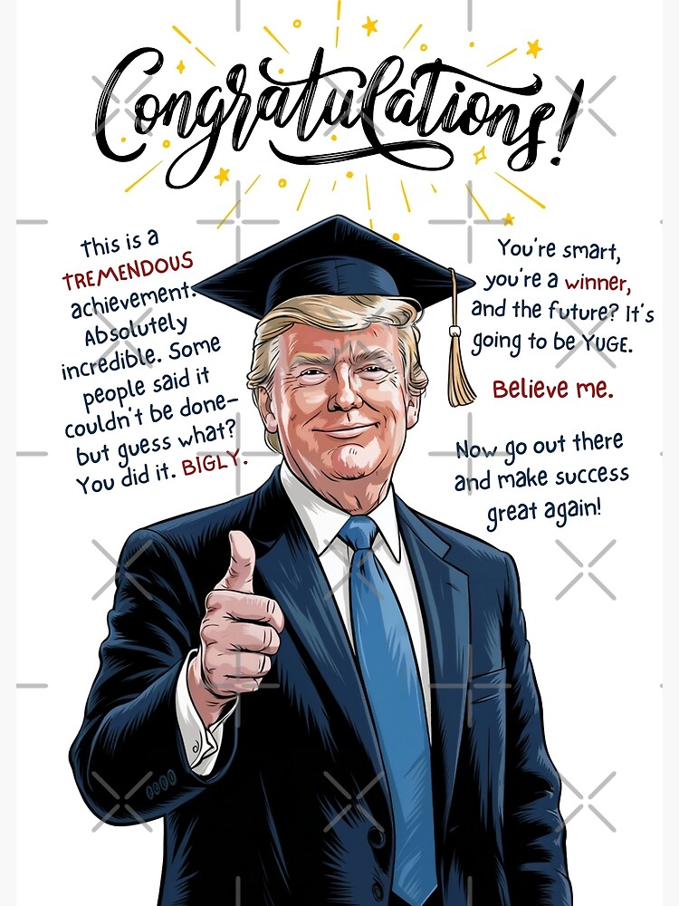 "Trump Congratulations" Greeting Card for Sale by TiffanyRoy | Redbubble