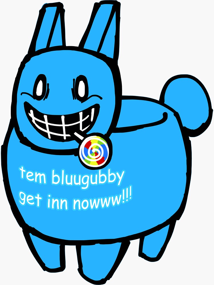 "Bluudude Gubby" Sticker for Sale by kingalbatross | Redbubble