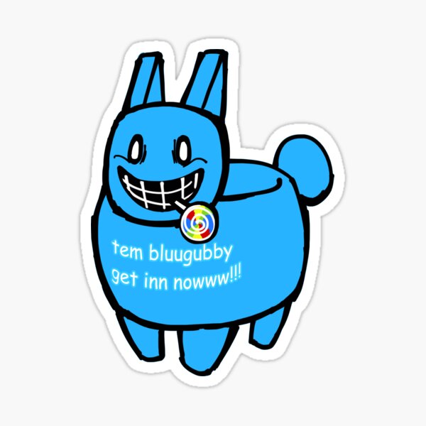 "Bluudude Gubby" Sticker for Sale by kingalbatross | Redbubble