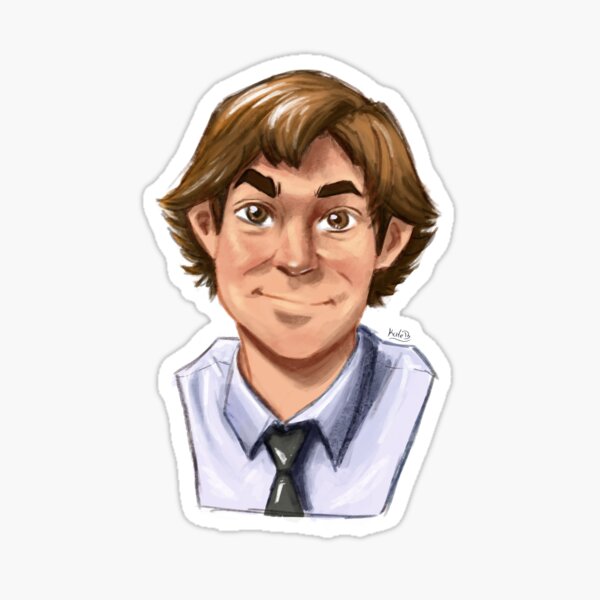 "Jim Halpert from The Office " Sticker for Sale by KatePop | Redbubble