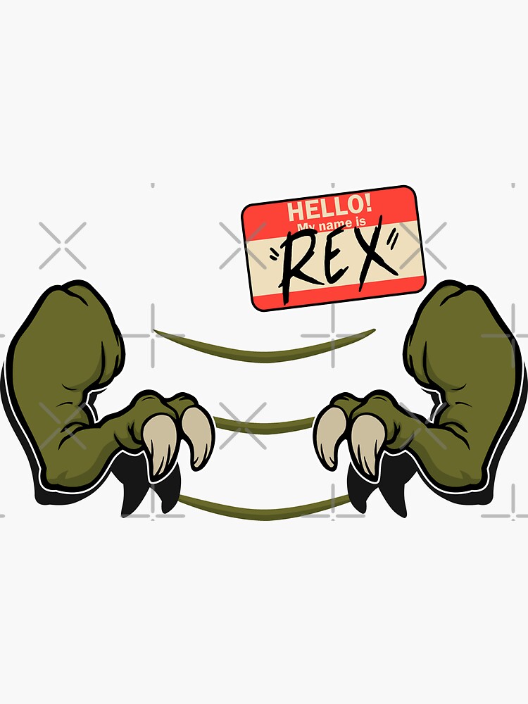 "Hello My Name Is Rex Fun Name Badge" Sticker for Sale by ...