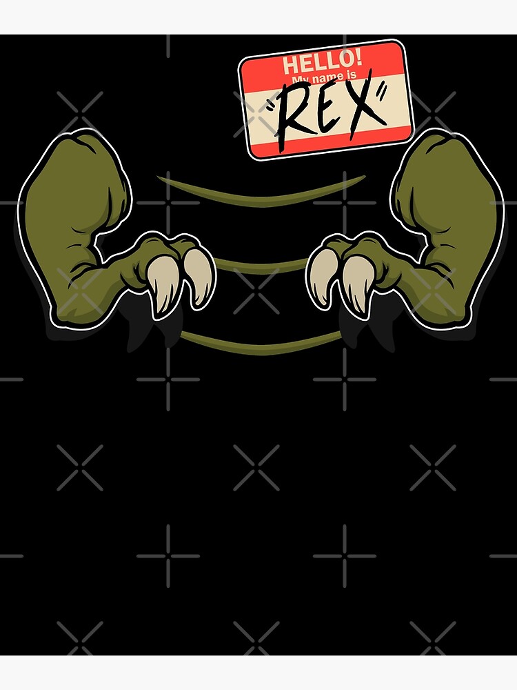 "Hello My Name Is Rex Fun Name Badge" Poster by SassyYetClassy | Redbubble