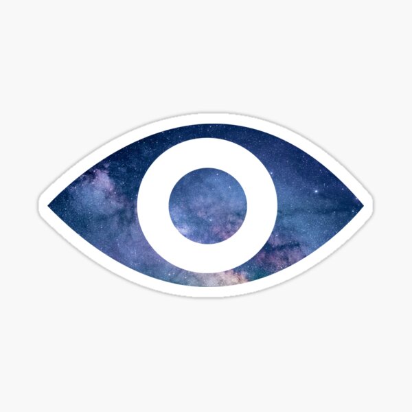 "Galaxy Cartoon Eye Icon" Sticker by TeeTopLLC | Redbubble