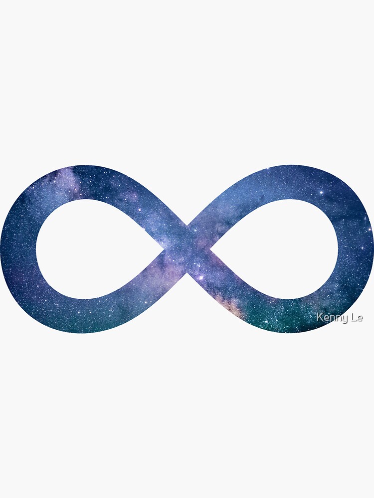 "Galaxy Science Match Infinity Symbol " Sticker by TeeTopLLC | Redbubble