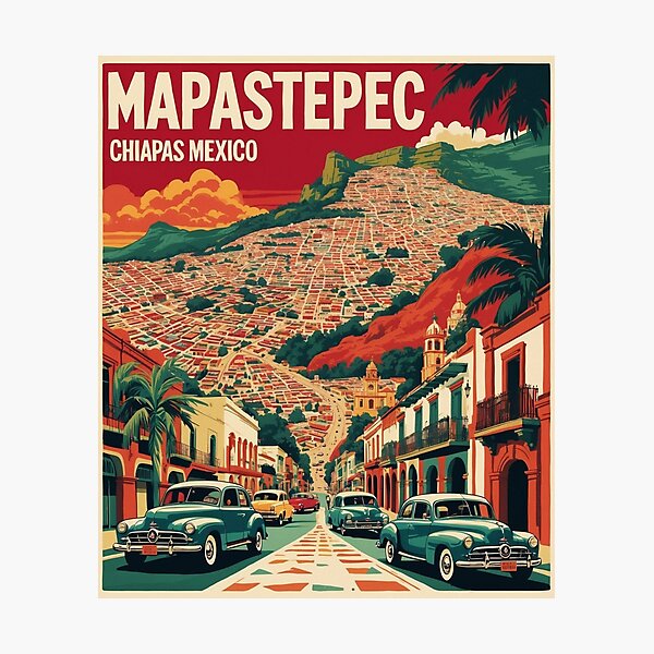 "Mapastepec Chiapas Mexico 1950s Vintage Travel Tourism Map ...