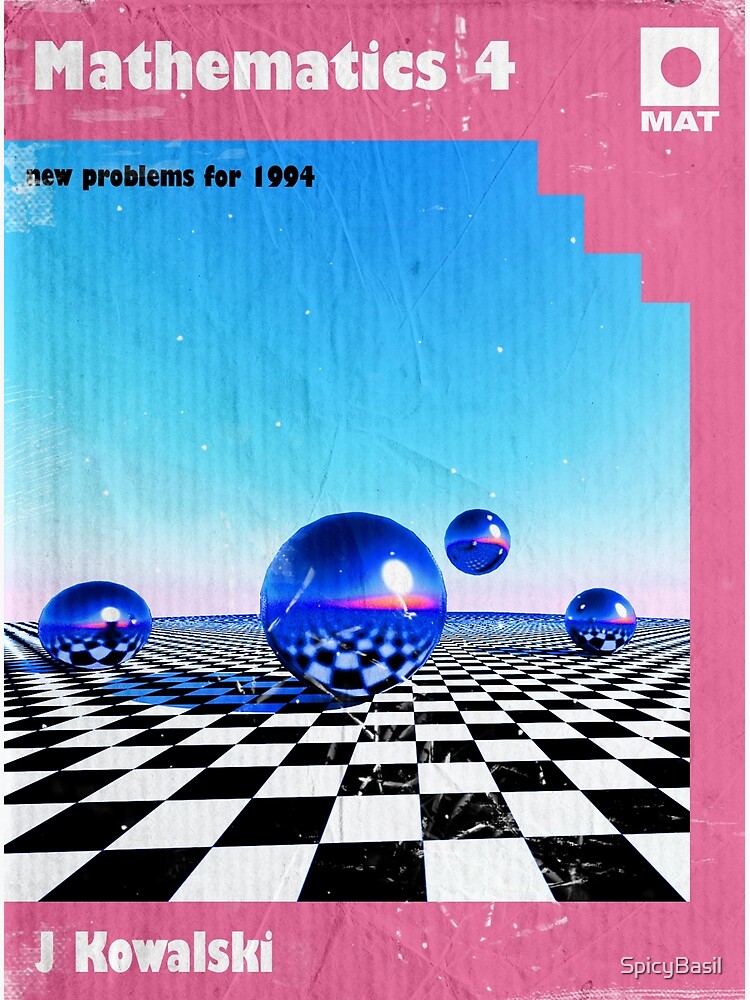 "Vaporwave Math Textbook Cover" Poster by SpicyBasil | Redbubble