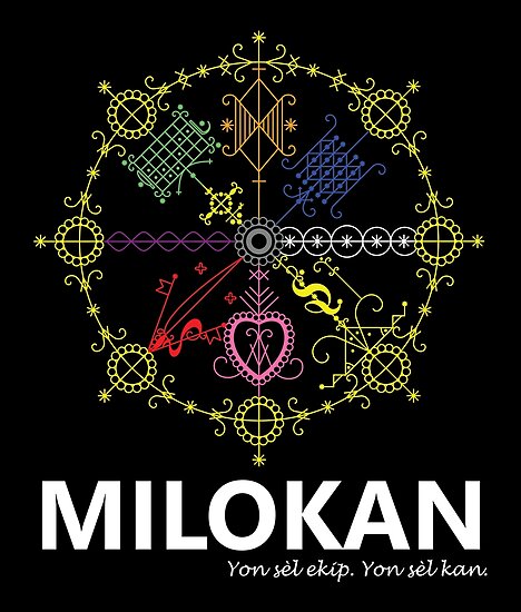 "Milokan vèvè design with text (colored)" Posters by Milokan Designs ...