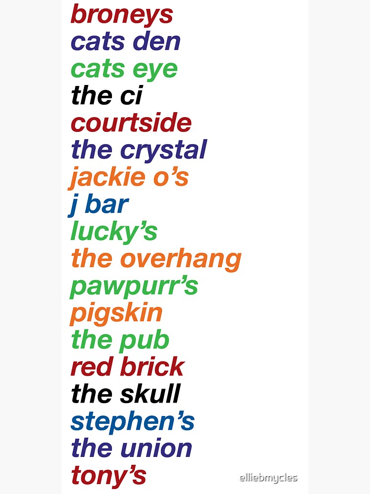 "ou bars colorful" Sticker by elliebmycles | Redbubble