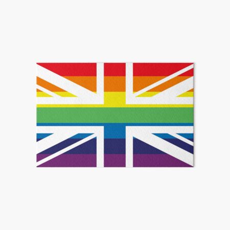 "Rainbow Union Jack Gay Pride UK England Flag" Art Board Print by ...