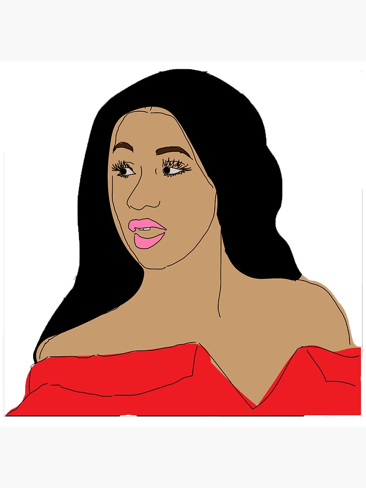 "Cardi B" Sticker for Sale by loraandemma | Redbubble