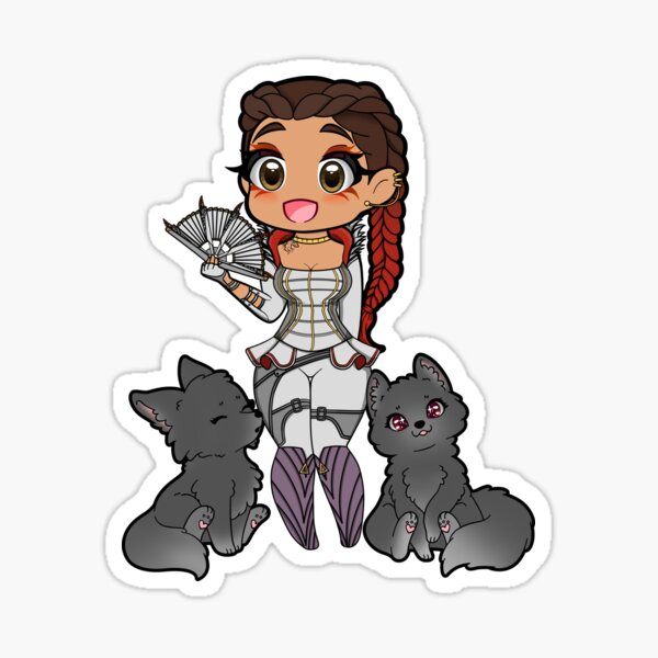 "Loba Inspired Chibi" Sticker for Sale by courtneyxxxcms | Redbubble